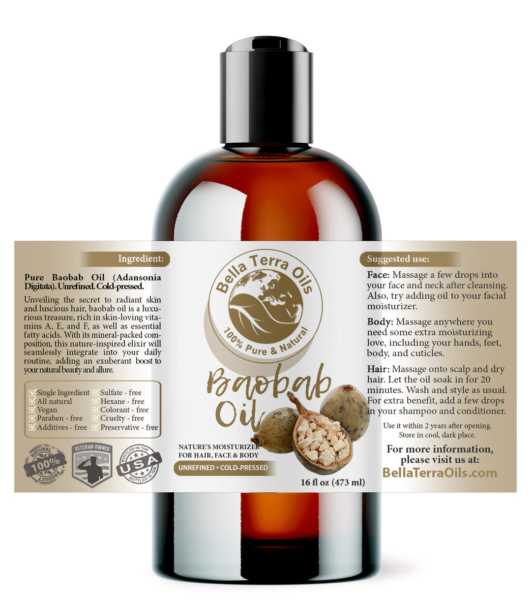Baobab Oil - Rich Hydrating Natural Oils for Skincare
