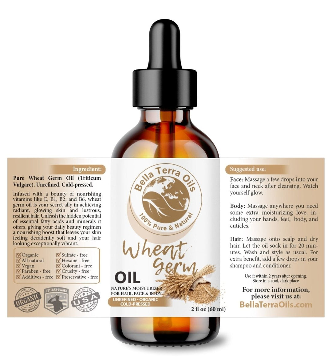 Organic Wheat Germ Oil - Nourishing Natural Oils for Skin